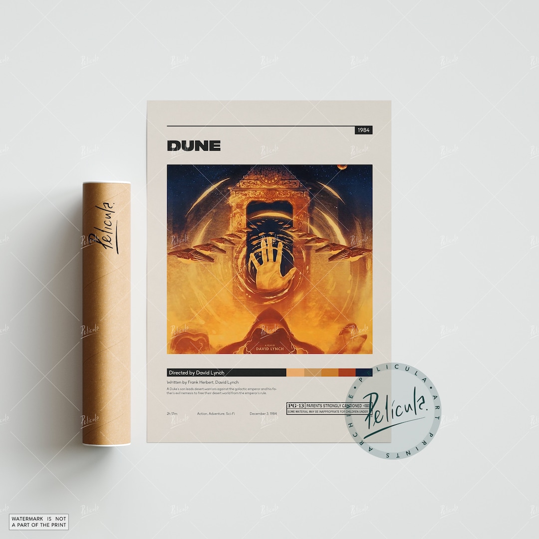 Dune Poster David Lynch Minimalist Movie Poster Vintage Retro Art Print ...