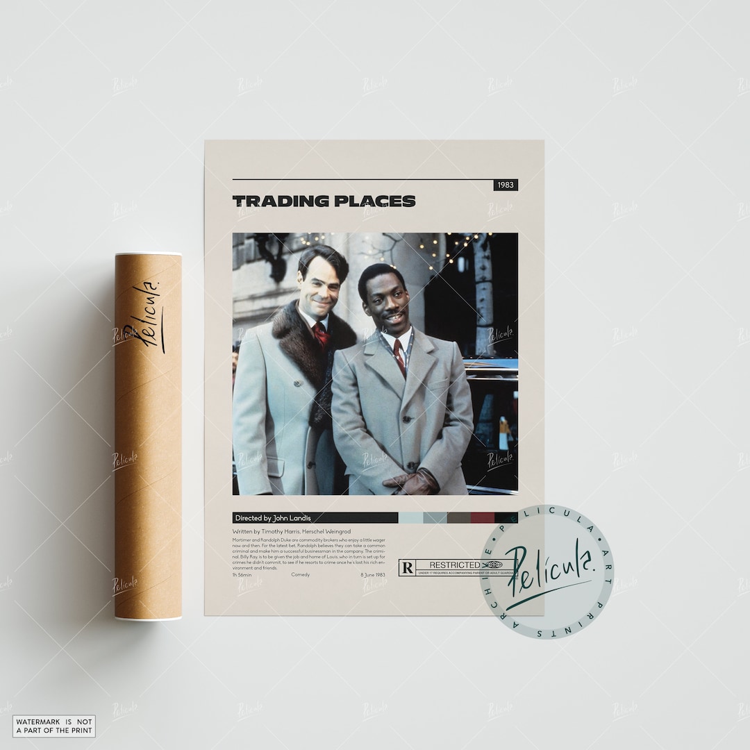 Trading Places Poster John Landis Minimalist Movie Poster Vintage Retro ...