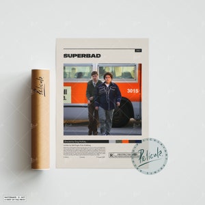 Superbad Poster Greg Mottola Minimalist Movie Poster Vintage Retro Art ...