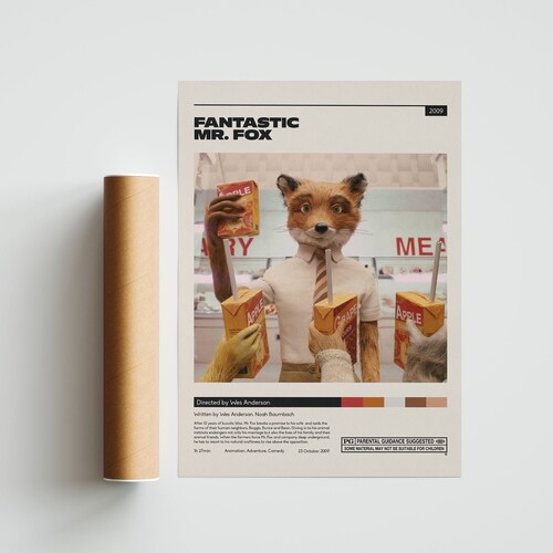 Fantastic Mr Fox Poster // Wes Anderson Fan Art Ash - Etsy