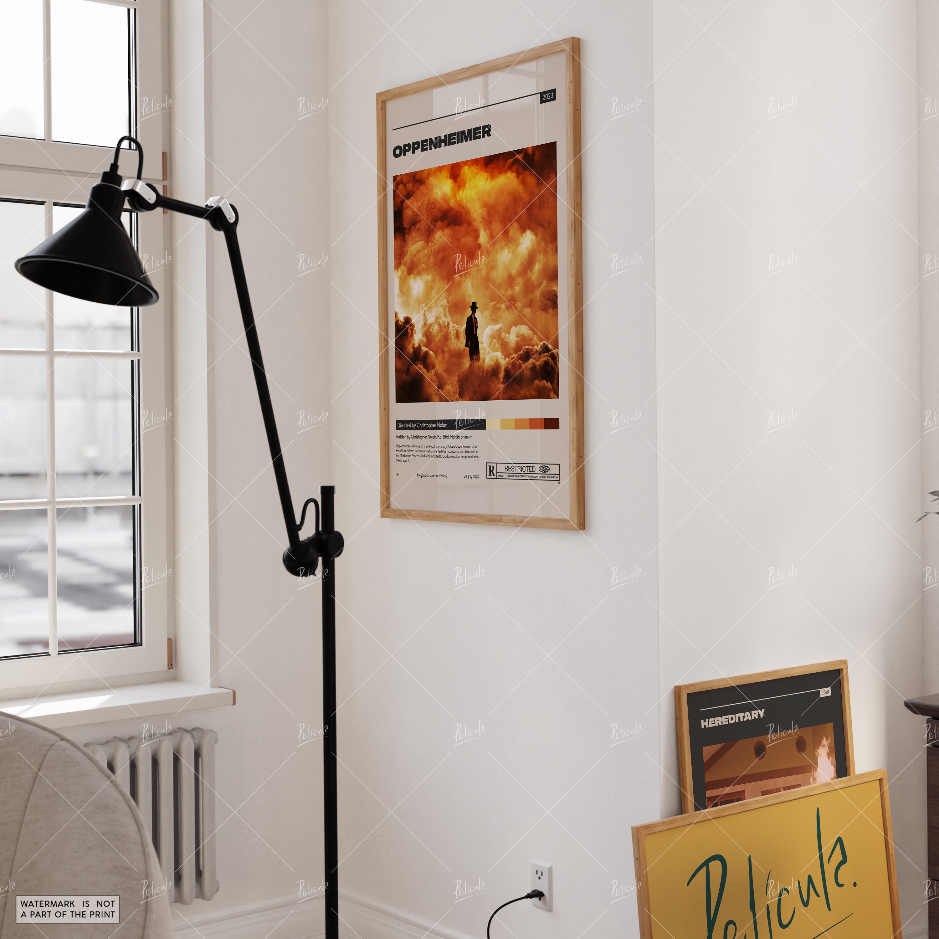 Oppenheimer Poster | Christopher Nolan | Minimalist Movie Poster | Vintage Retro Art Print ...