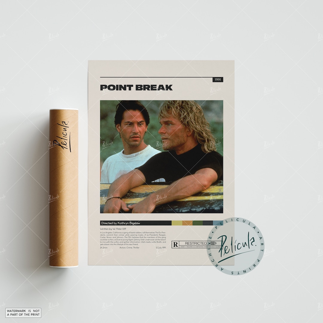 Point Break Poster Kathryn Bigelow Minimalist Movie Poster Vintage ...