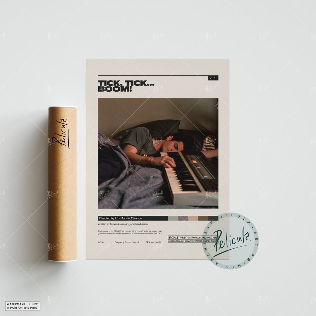 Tick Tick BOOM Lin-manuel Miranda Minimalist Movie Poster Vintage Retro ...