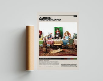 Tim Burton Alice in Wonderland Minimalist Poster - Etsy