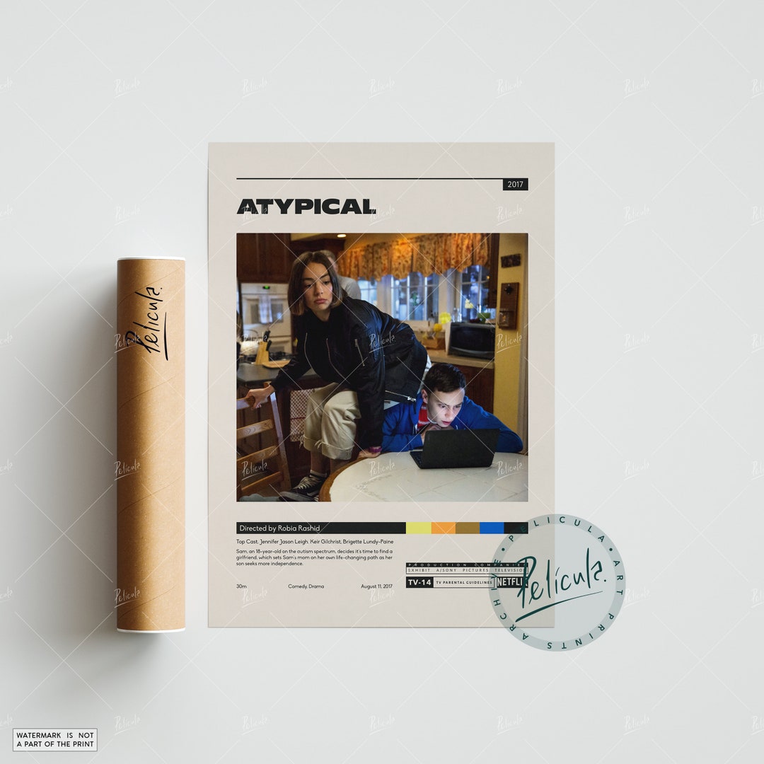 Atypical Poster Robia Rashid Minimalist Tv Series Poster Vintage Retro ...