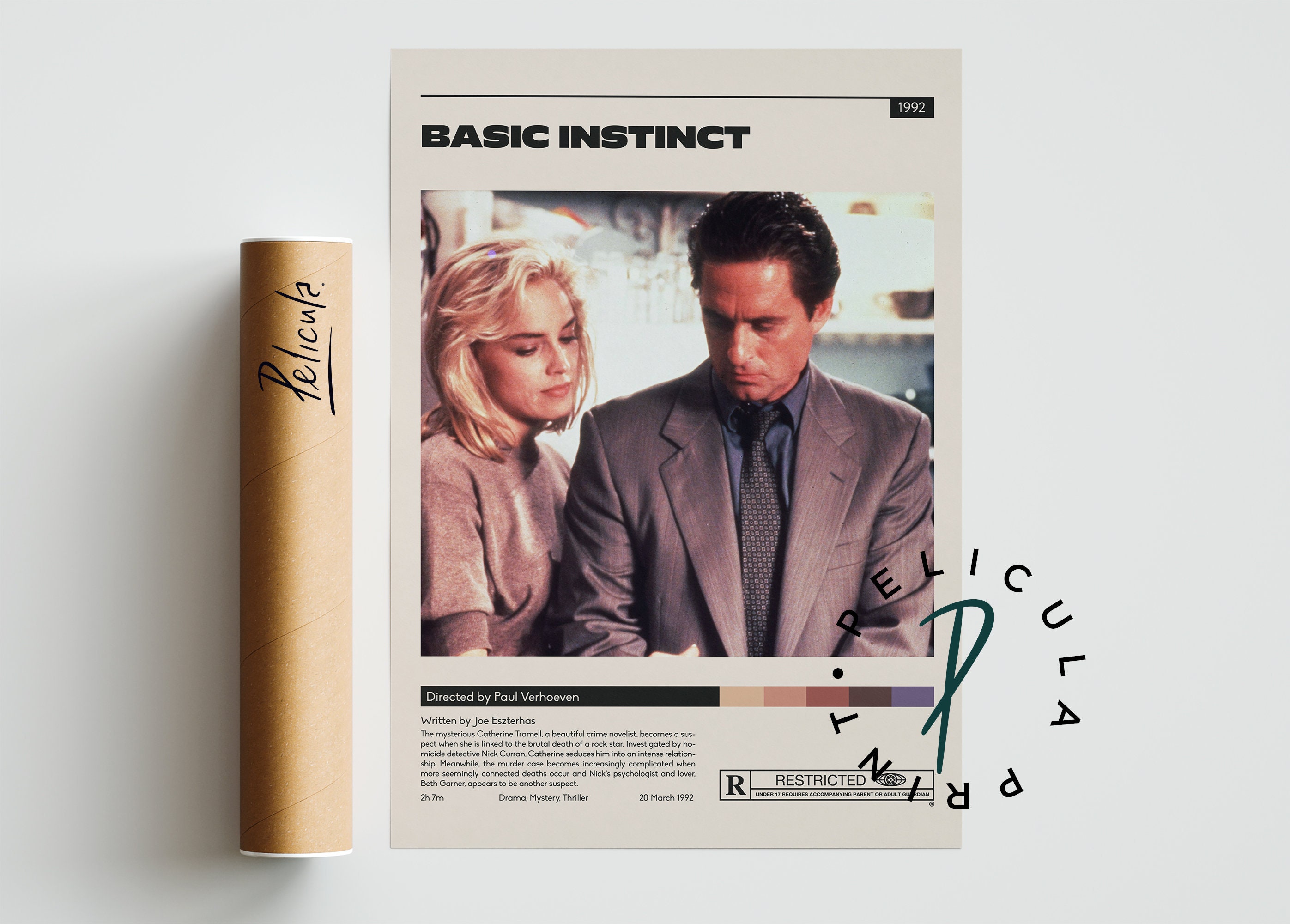 Basic Instinct Poster Paul Verhoeven Minimalist Movie - Etsy