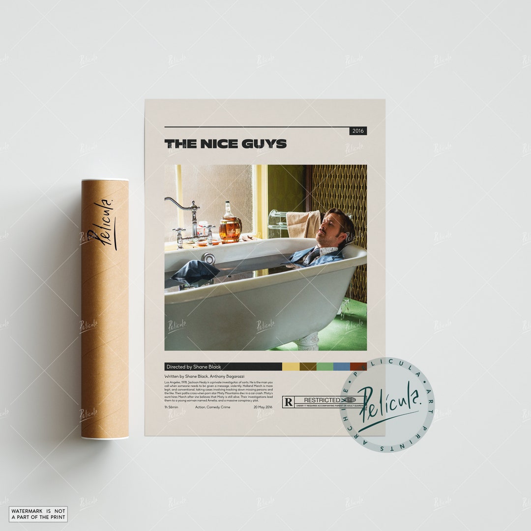 The Nice Guys Poster Shane Black Minimalist Movie Poster Vintage Retro ...