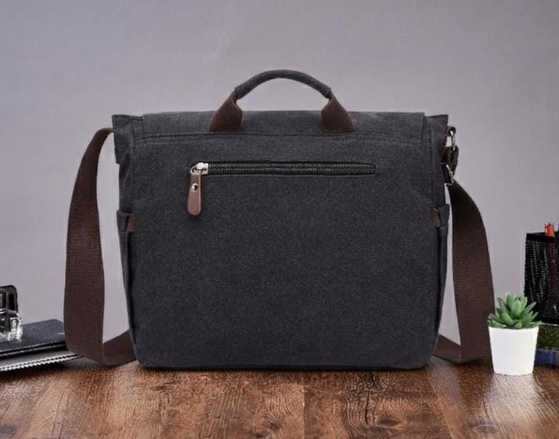 Canvas Messenger Bag, Personalised Messenger Bag, Laptop Briefcase ...
