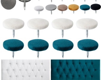 Covered Nail Back Fabric Buttons Upholstery Headboards Sofas Buttons ...