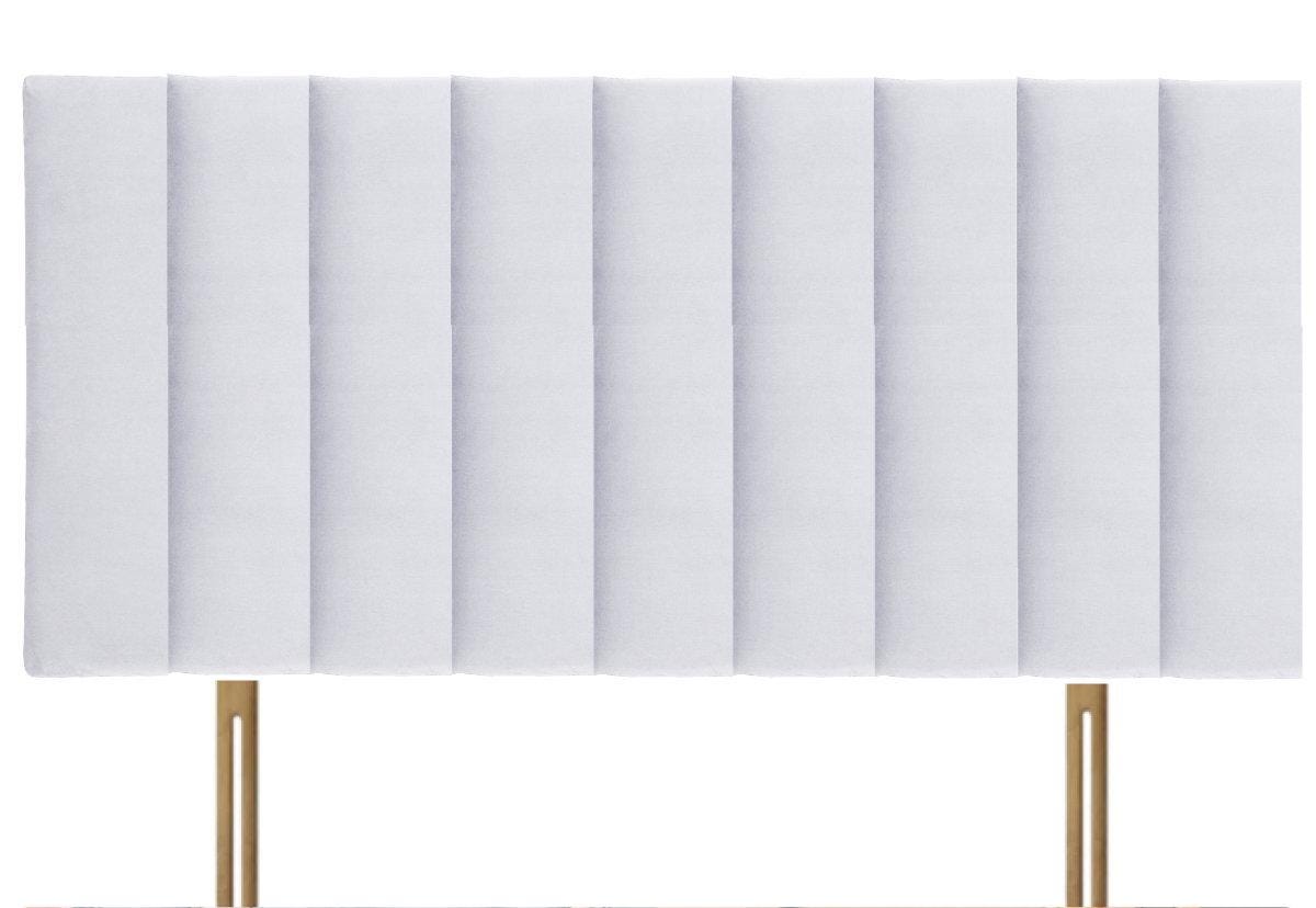9 Panel Fluted Headboard Plush Velvet Divan Bed Head Single Double 5ft ...