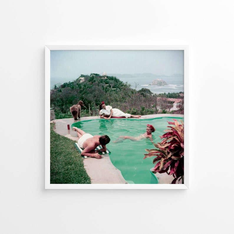 Slim Aarons Del Rio by the Pool Print Poster, Vintage Print ...