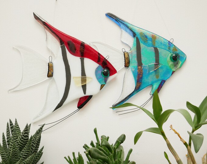Fused Glass Angelfish Art - Etsy