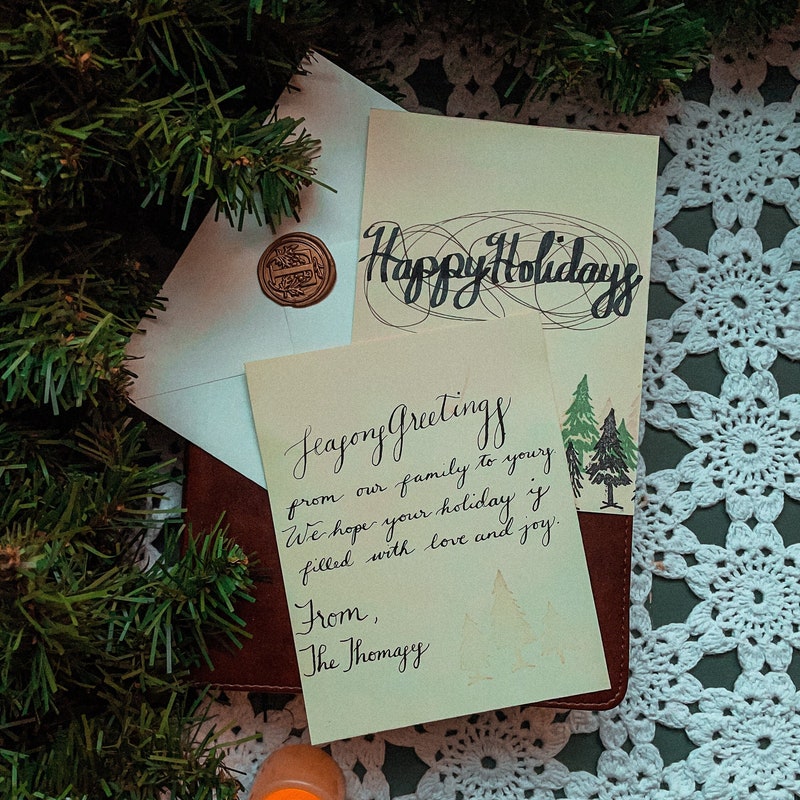 Handwritten Christmas Cards - Etsy