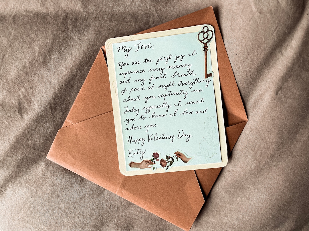 Handwritten Antique Love Letter or Valentine Card - Etsy