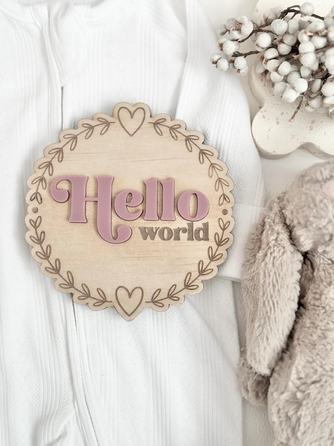 Double Sided Hello World Plaque - Etsy