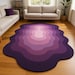 Hand-tufted Wool & Silk Rug: Purple Wave Geometric Design - Etsy
