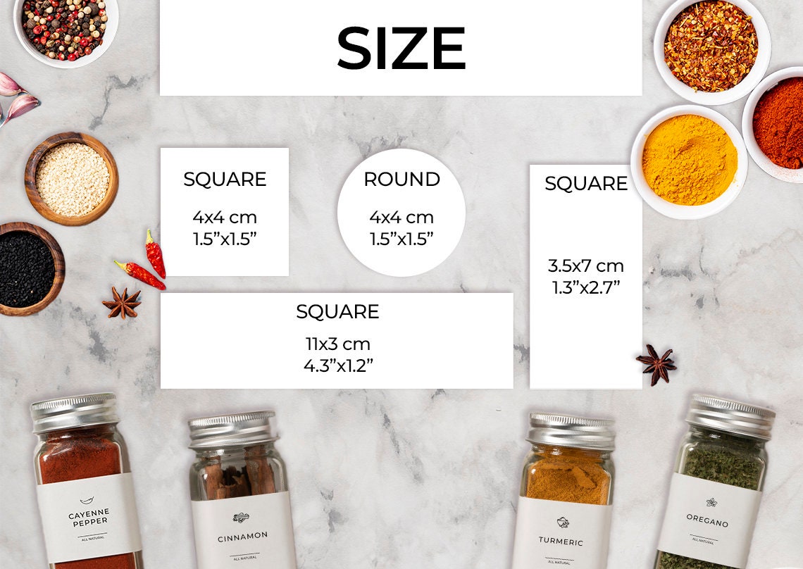 Printable Spice Jar Labels Modern Minimalist Spice Jar Label Template ...
