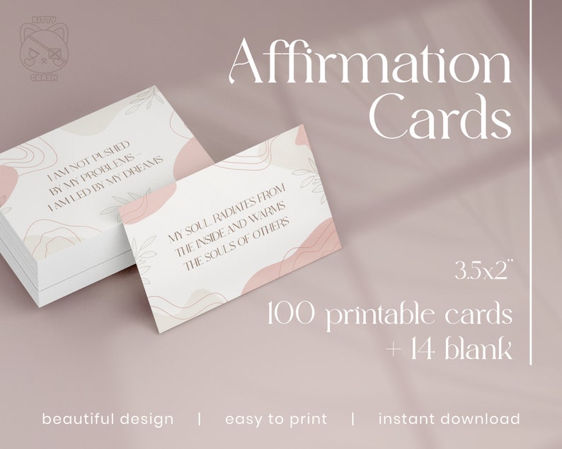 100 Printable Affirmation Cards for Manifestation in Boho - Etsy