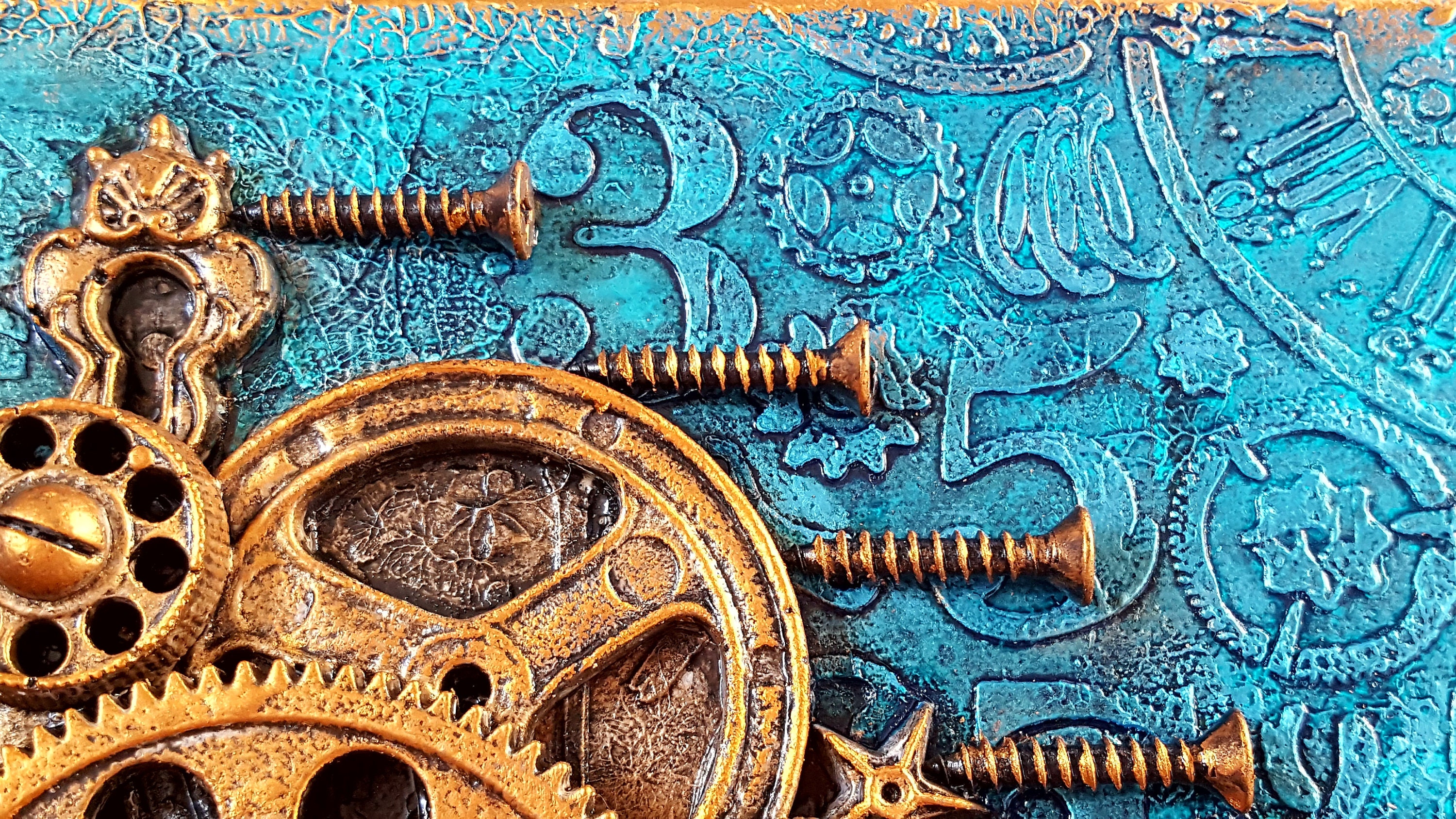 12x12 Original Steampunk Dream Mixed Media Gallery Canvas Art - Etsy