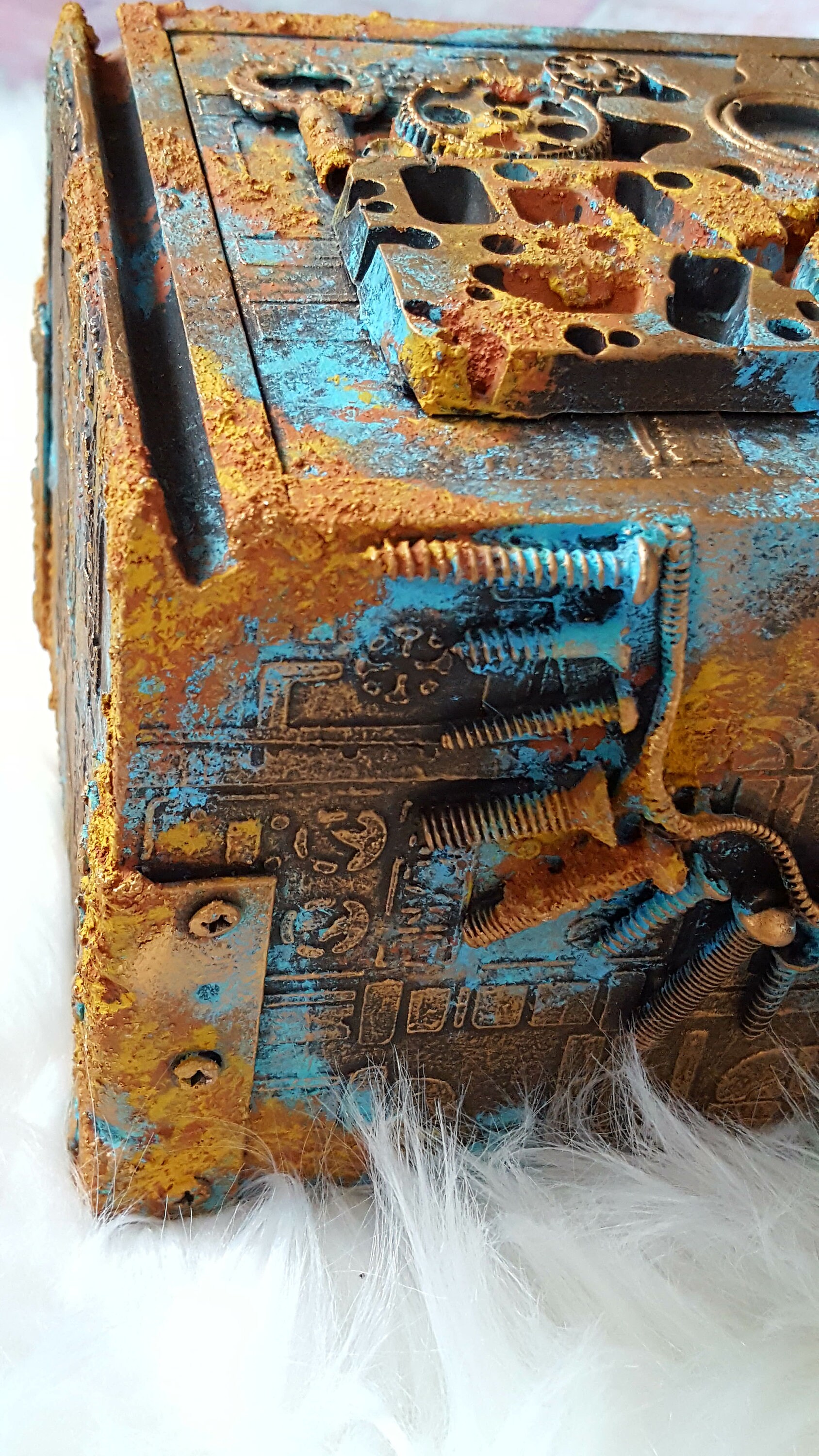 Mixed Media Collage Steampunk Cigar Box / 7x5.5x4 - Etsy