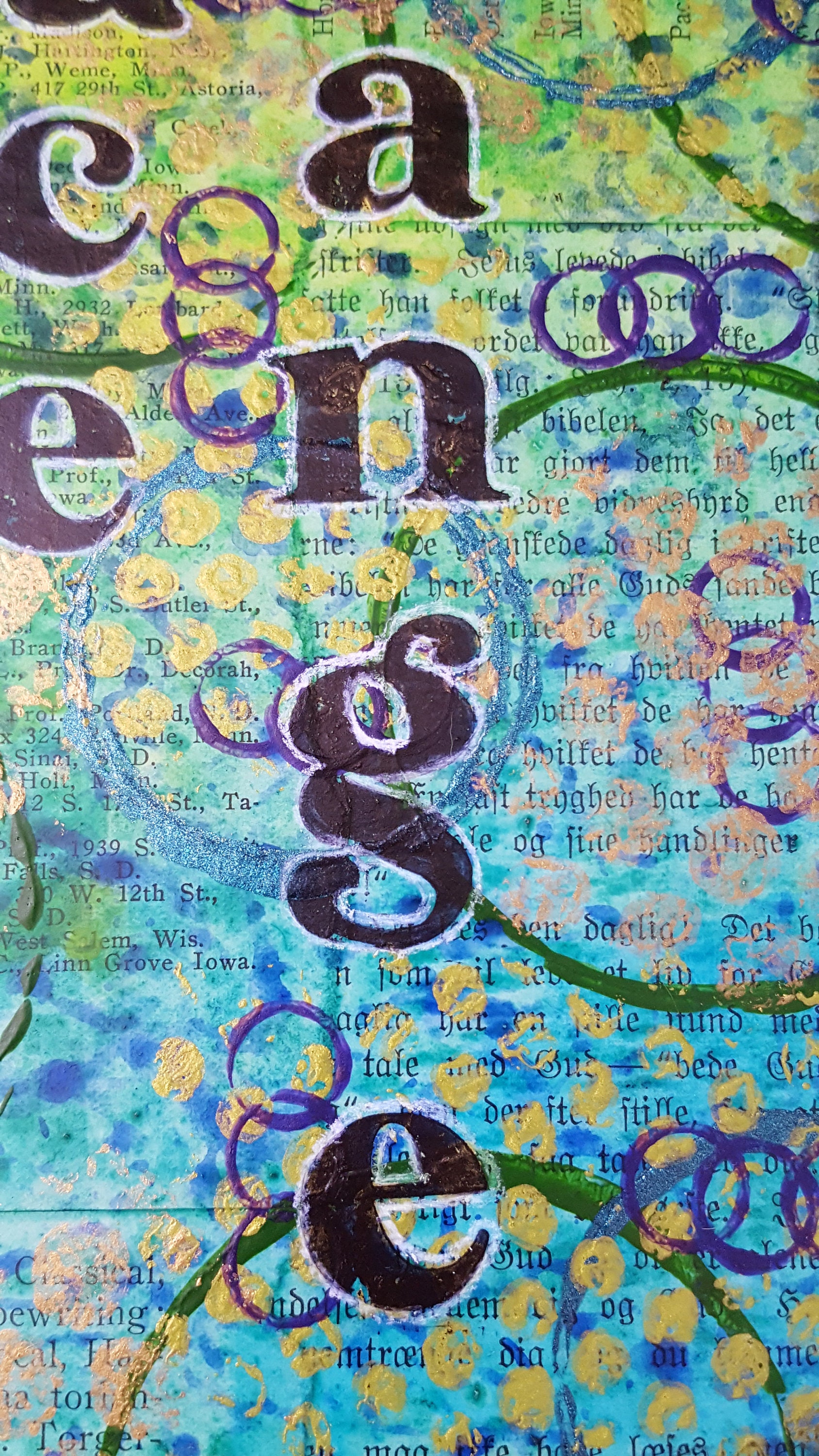 12x12 Original Embrace Change Mixed Media Collage on Wooden Panel Art ...