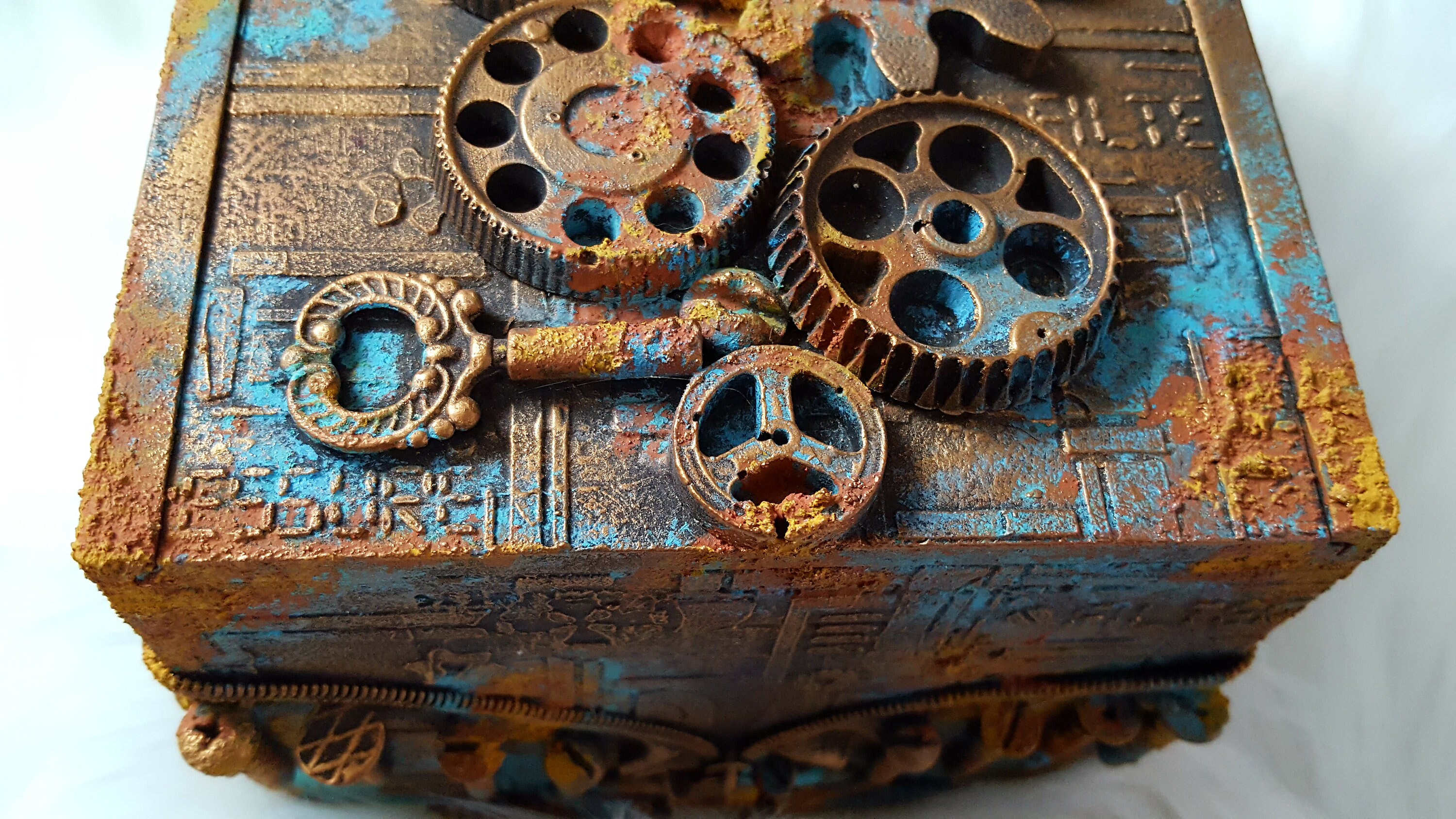 Mixed Media Collage Steampunk Cigar Box / 7x5.5x4 - Etsy