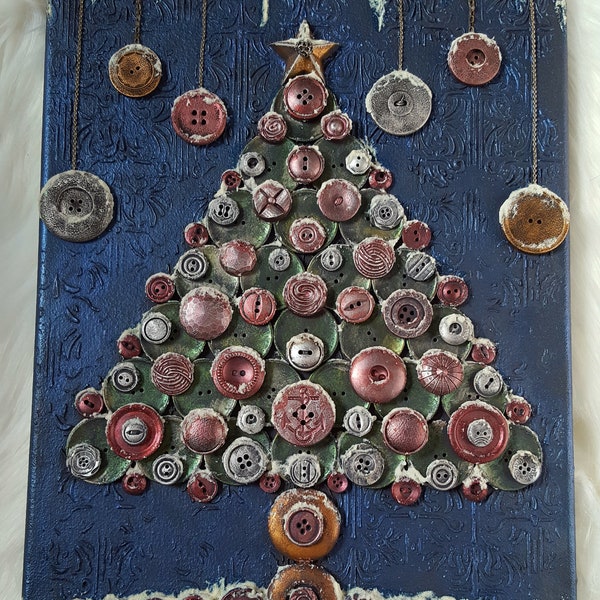 Button Tree Canvas - Etsy