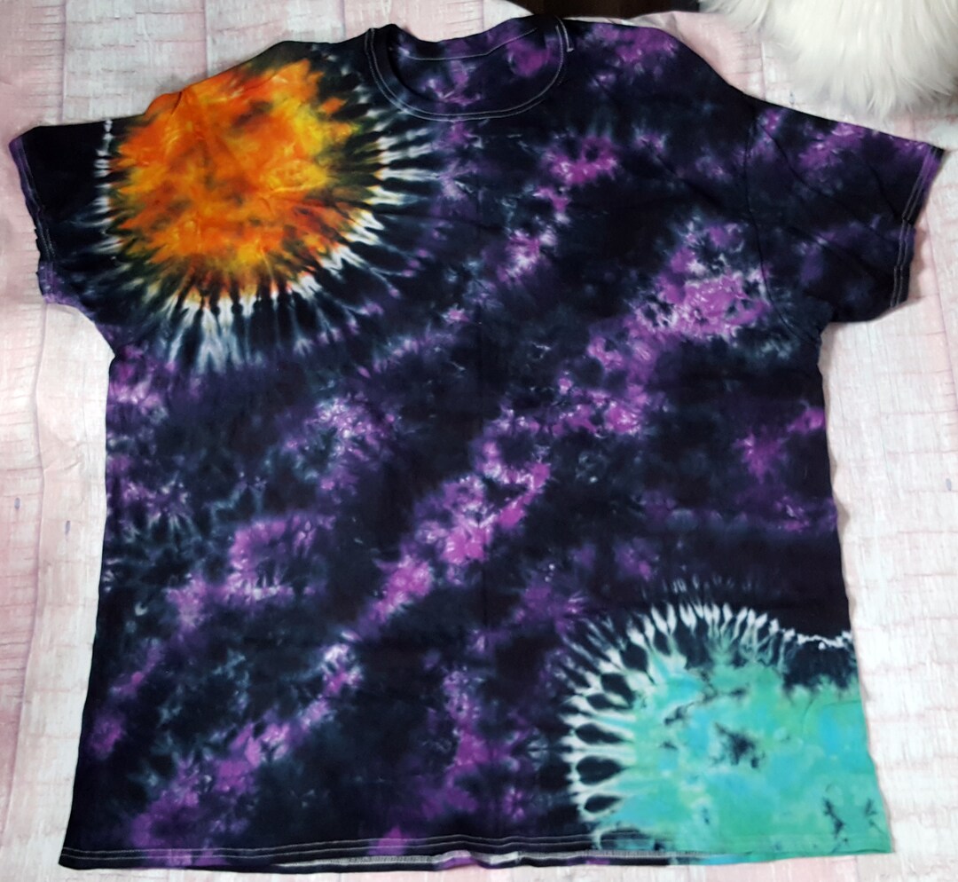 Planetary Alignment Purple Black Scrunch Adult Tie Dye T Shirt 3XL - Etsy