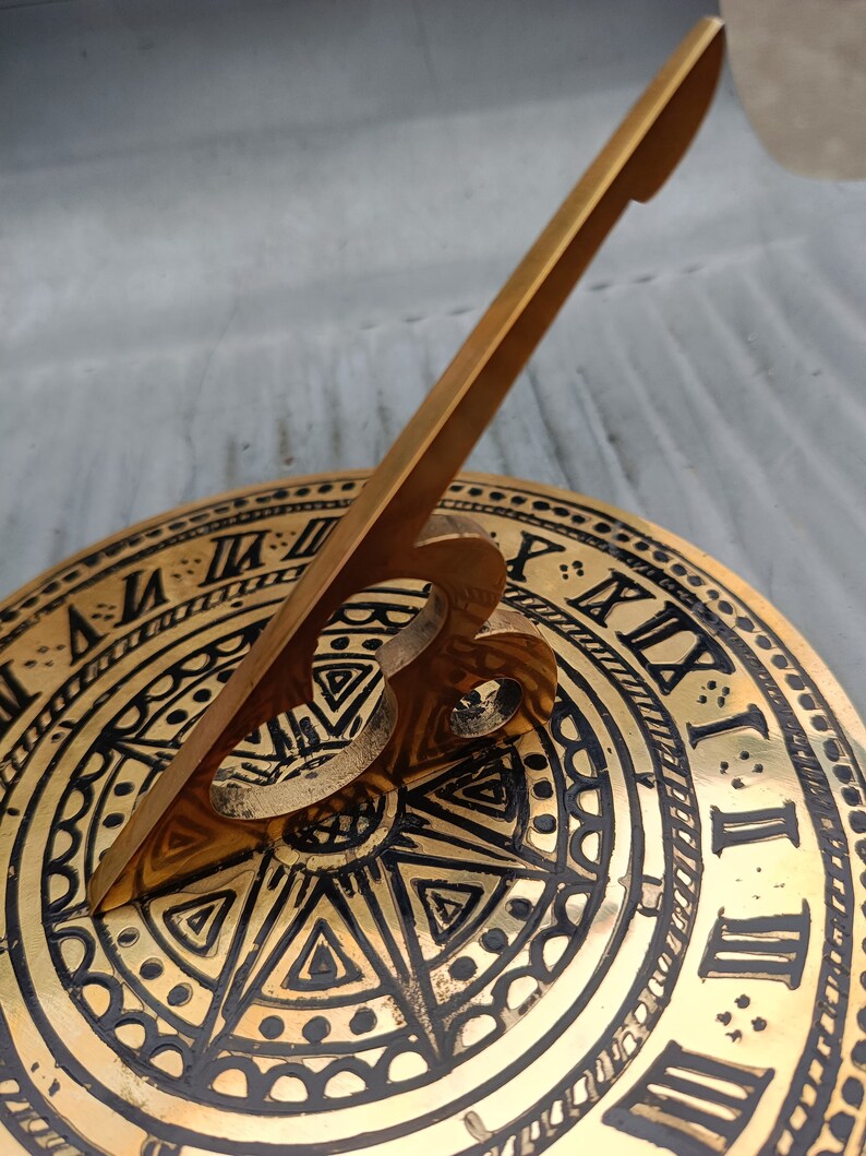 Garden Sundial 7 Brass Nautical Vintage Antique Large Sundial Handmade ...