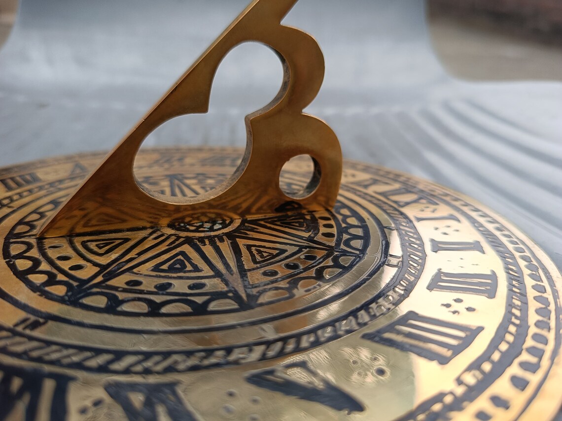 Garden Sundial 7 Brass Nautical Vintage Antique Large Sundial Handmade ...
