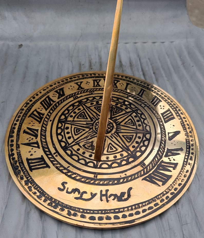 Garden Sundial 7 Brass Nautical Vintage Antique Large Sundial Handmade ...