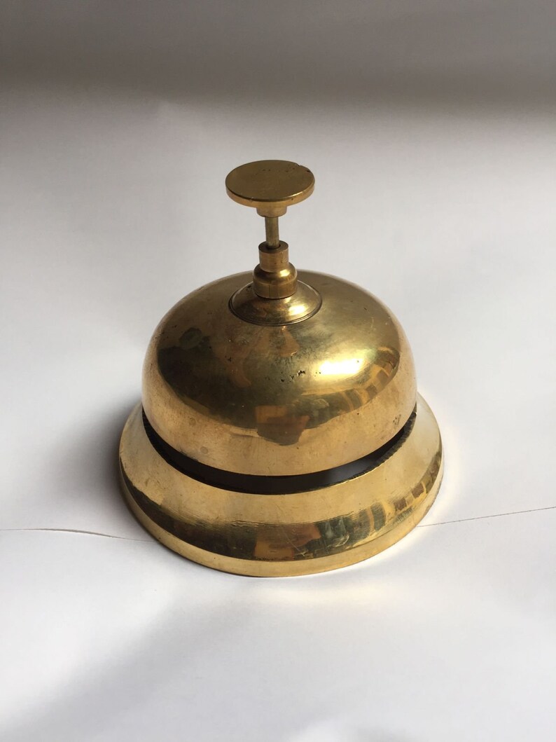 Nautical Vintage Style Solid Brass Table Bell Hotel Counter - Etsy