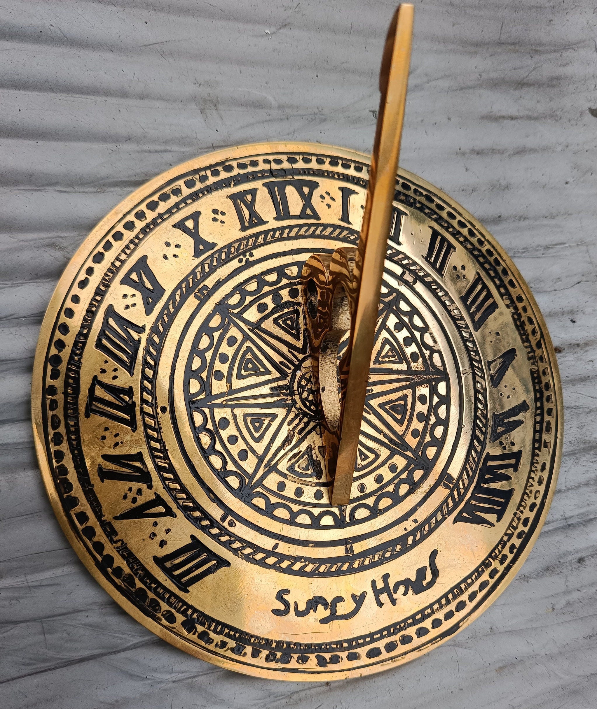 Garden Sundial 7 Brass Nautical Vintage Antique Large Sundial Handmade ...