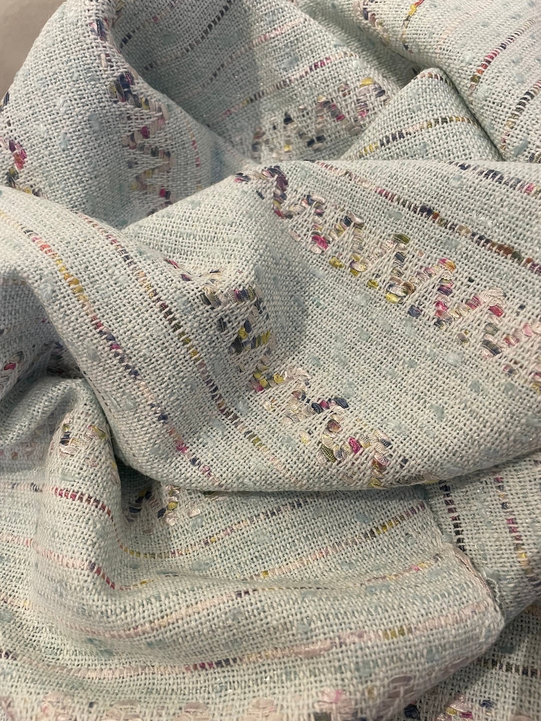 Pale Blue Linton Tweeds Textured Couture Fabric - Etsy UK