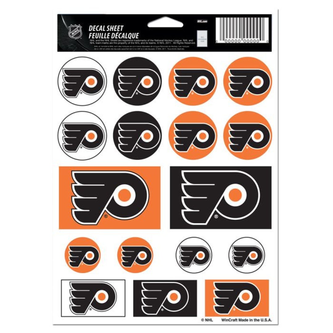 Philadelphia Flyers 5 X 7 Sticker Sheet Decals Free Shipping - Etsy