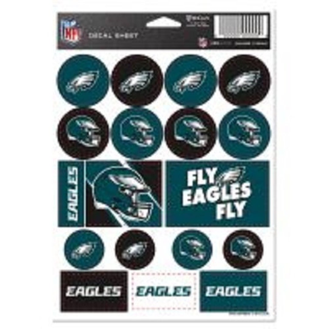Philadelphia Eagles 5 X 7 Sticker Decal Sheet Free Shipping - Etsy