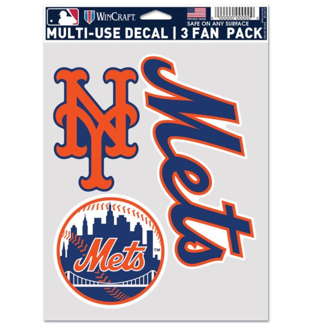 New York Mets Multi Use 3 Fan Pack Decals Free Shipping - Etsy