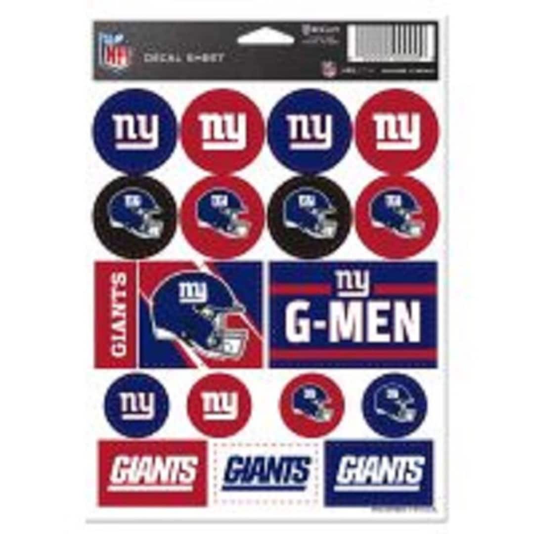 New York Giants 5 X 7 Sticker Decal Sheet Free Shipping - Etsy