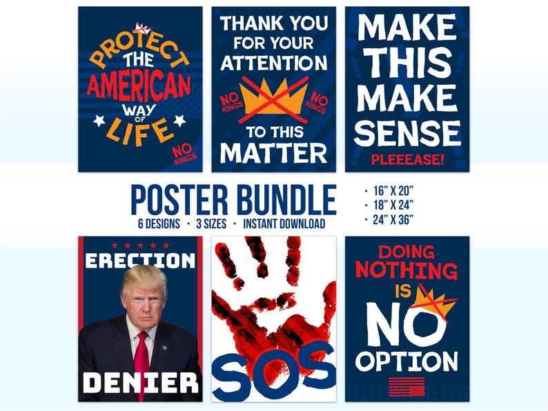 Anti MAGA Protest Poster Bundle 6 Designs Download - Etsy Australia