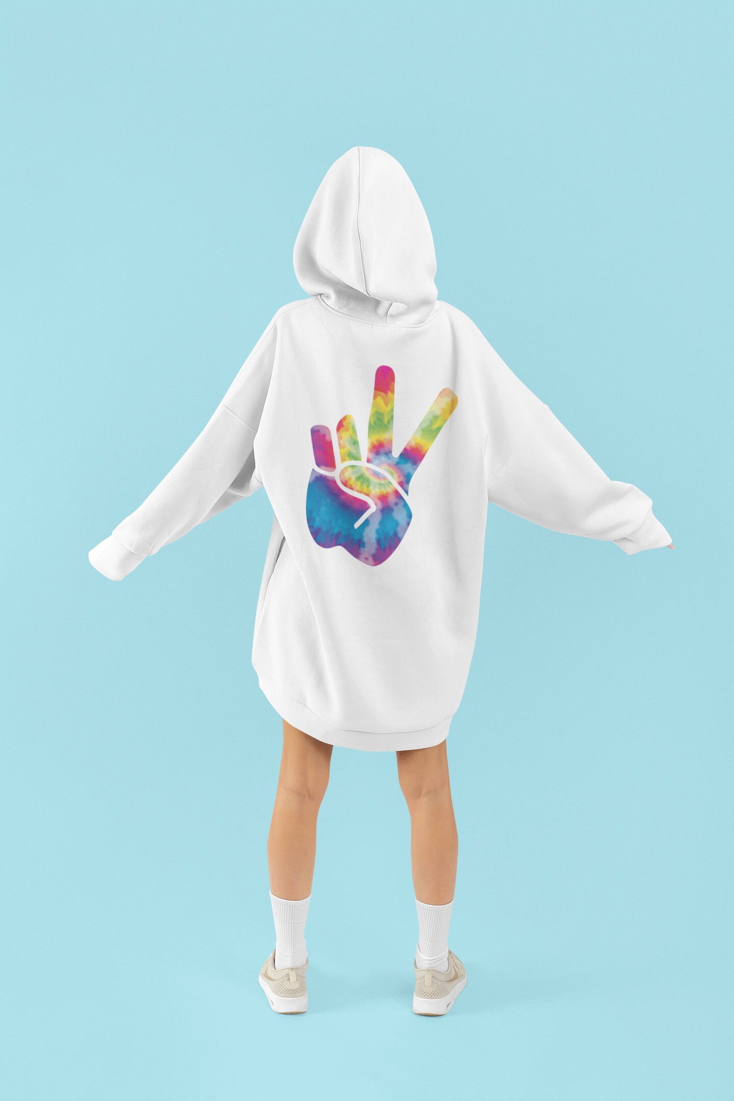 Tie Dye Peace Symbol PNG 60s 70s Retro Graphic to Print on - Etsy