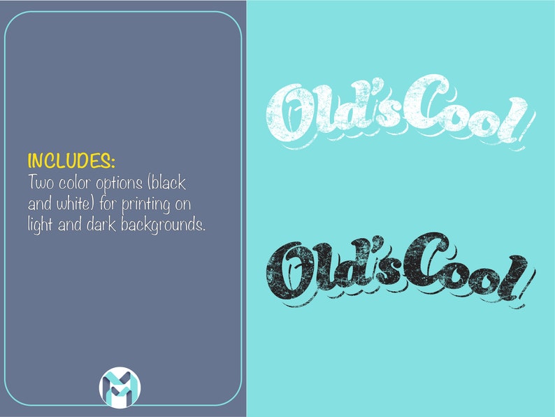 Old's Cool 70s Style Graphic Print (PNG Files) - Etsy