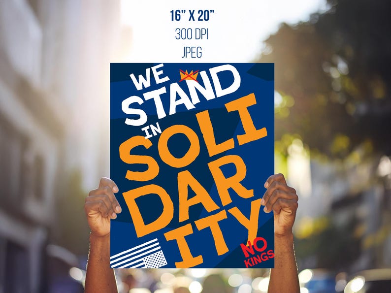 We Stand in Solidarity Protest Poster Digital Download - Etsy Australia