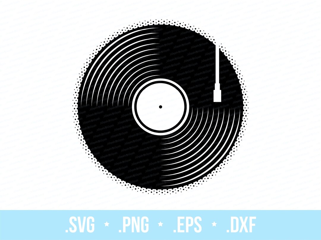 Vinyl Record Svg Silhouette Record Png Phonograph Collector Gift Lofi ...
