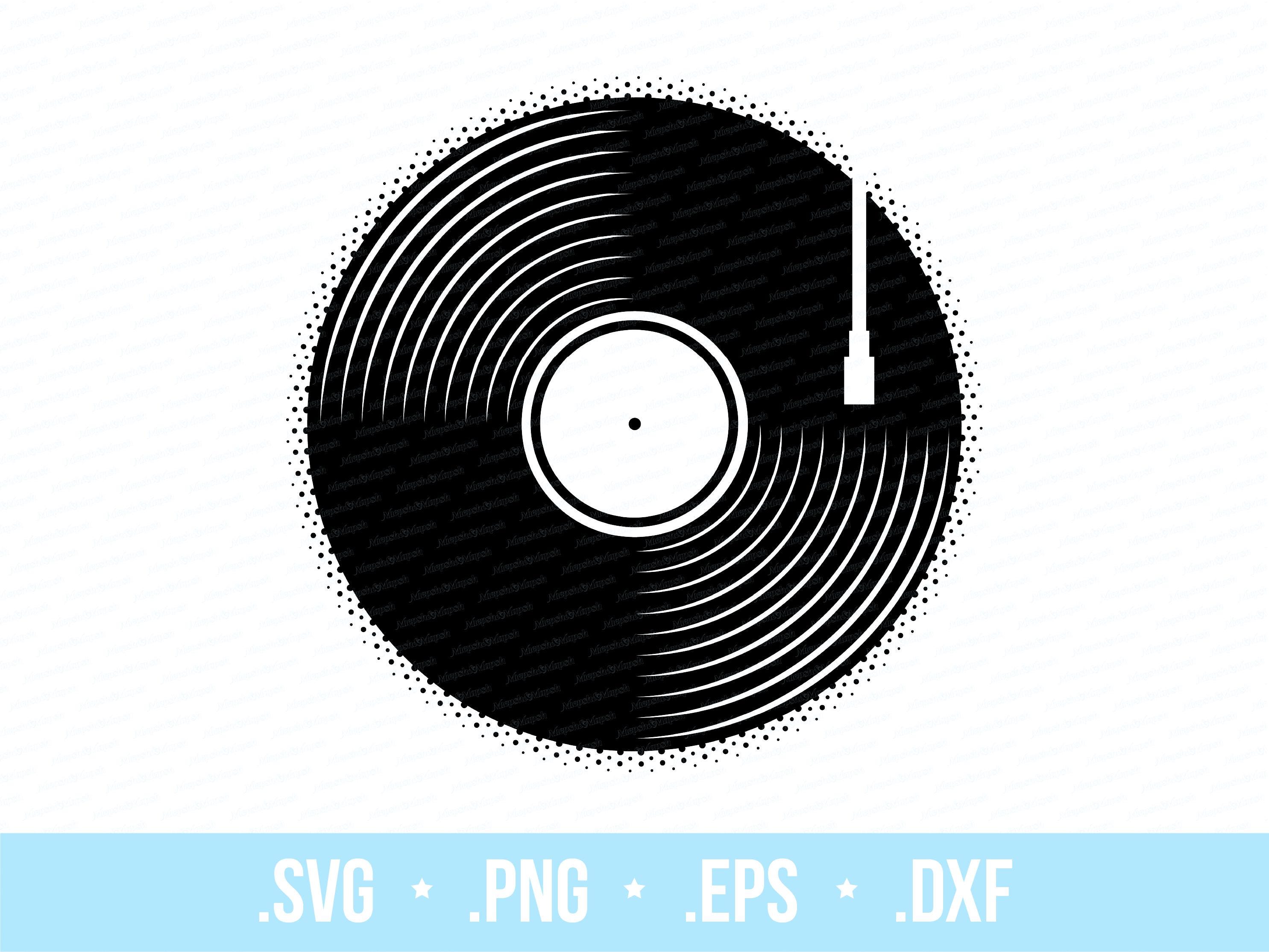 Vinyl Record Svg Silhouette Record Png Phonograph Collector Gift Lofi ...