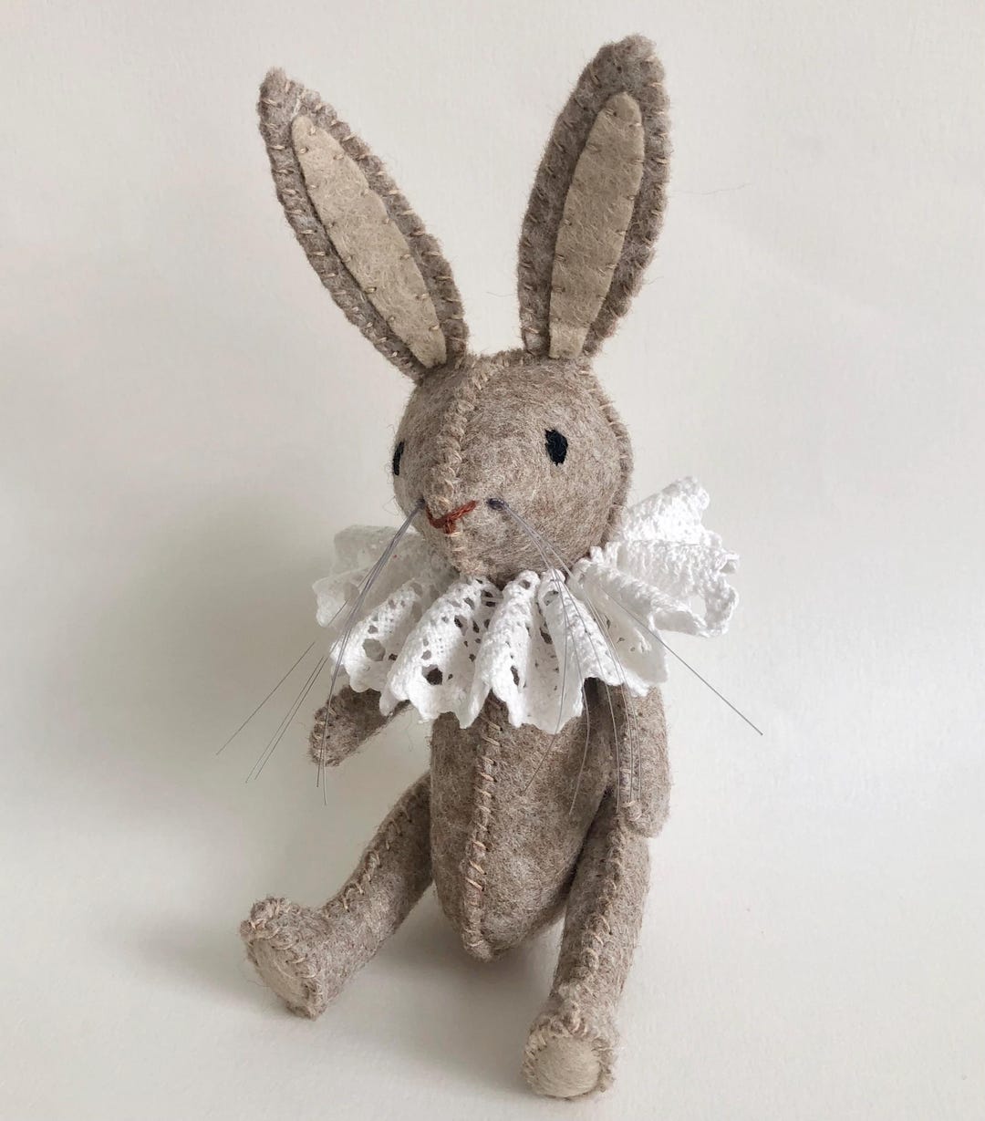 Willow the Brown Rabbit Felt Toy Easter Bunny Stuffed Rabbit Doll Felt ...