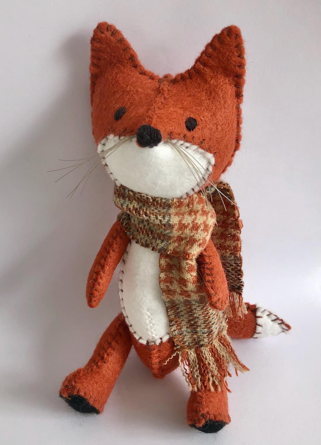Rufus the Red Fox Felt Toy Stuffed Fox Doll Collectible Keepsake Gift ...
