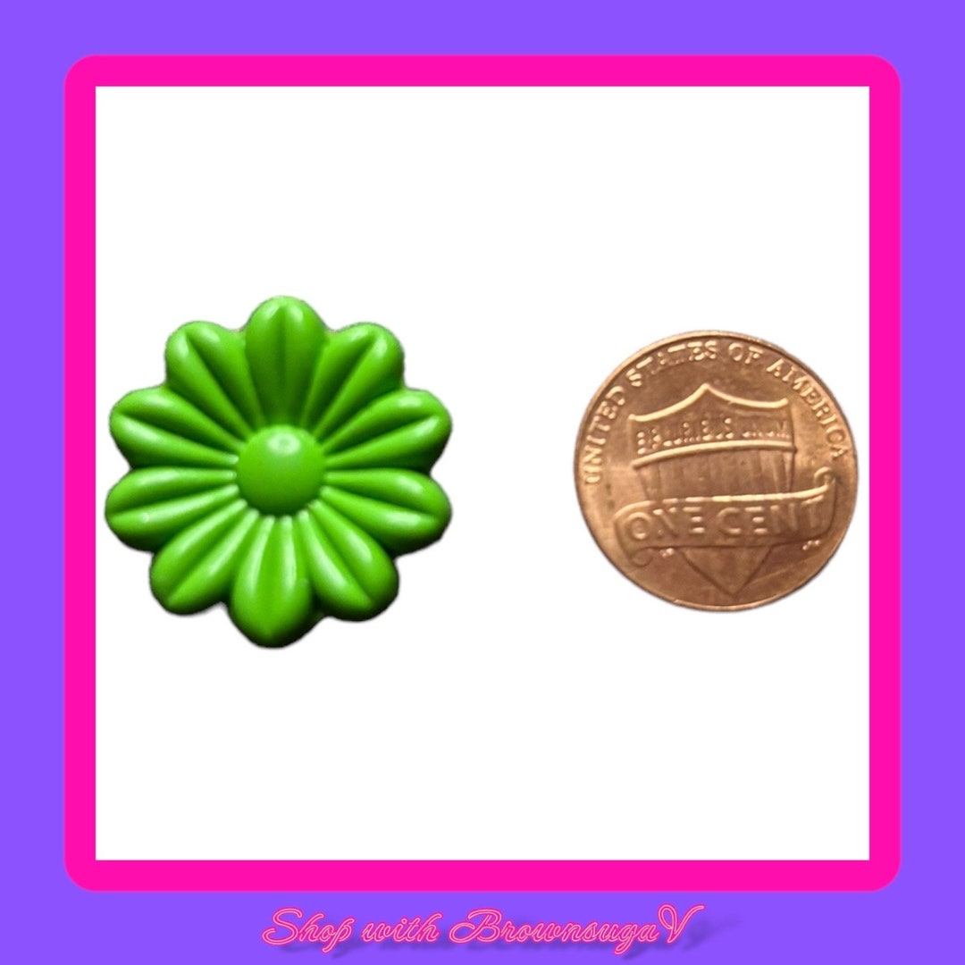 Green Flower Barrettes Jibbitz Shoe Charms - Etsy