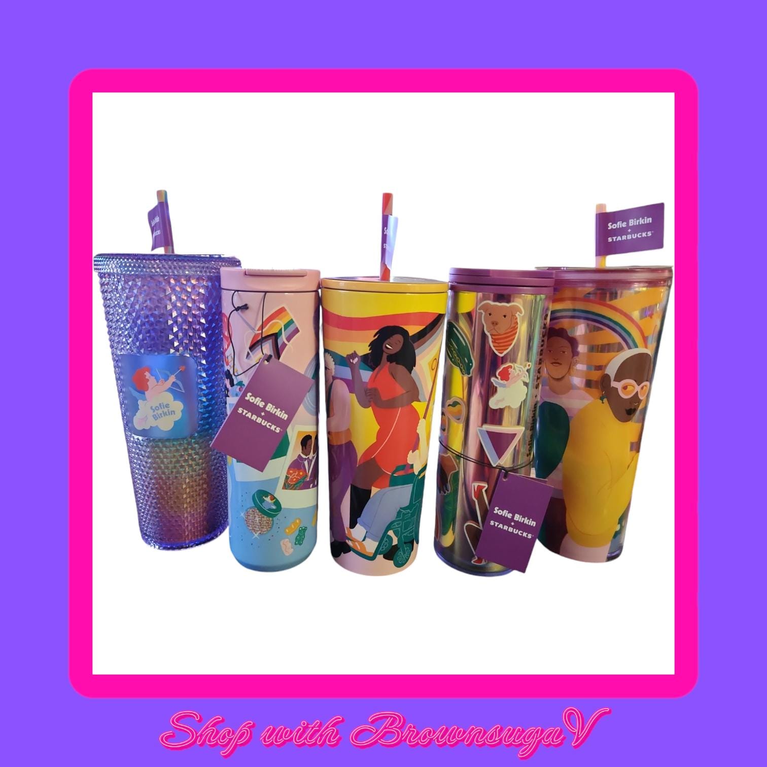 NEW 2024 Sofie Birkin Starbucks PRIDE Summer Cup Tumblers - Choose One - Etsy