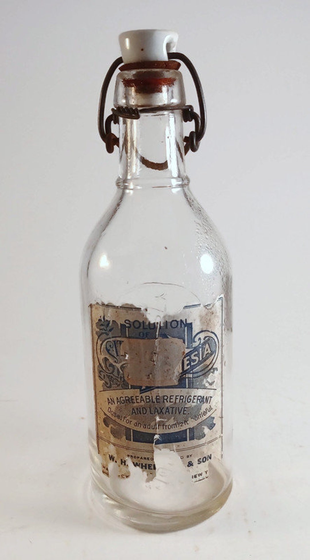 Antique Citrate of Magnesia Bottle With Ceramic Stopper - Etsy