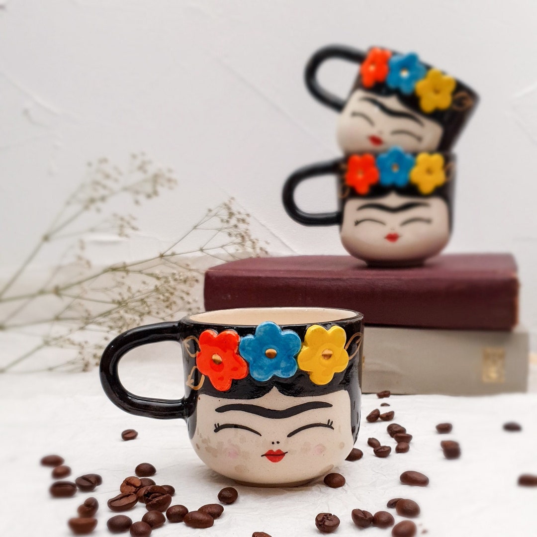 Frida Mug - Cute Ceramic Coffee Mug - Handmade Tea Mug - Mugs Handmade ...